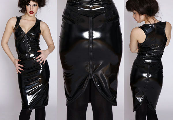 Artifice Products - Kinetic zipper PVC pencil skirt – Artifice Clothing
